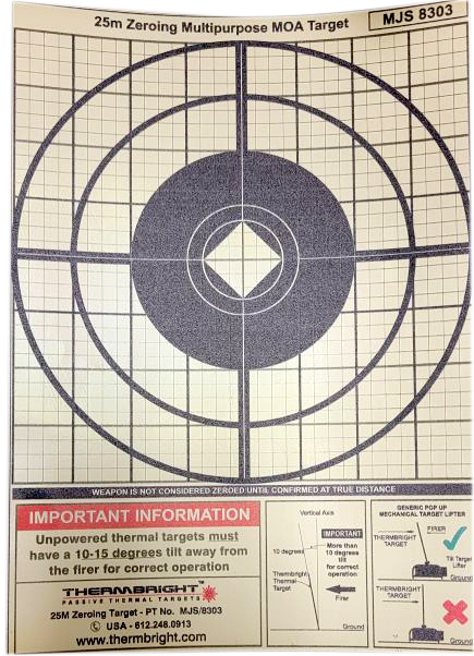 25M Multipurpose Target – Down Range Thermal